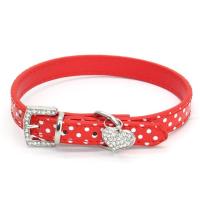 China Fashion Dog Collar and Leash Set PU Leather Custom Color 22g-48g Weight for sale
