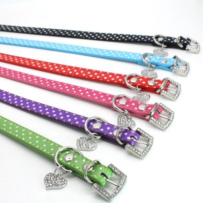 China Fashion Dog Collar and Leash Set PU Leather Custom Color 22g-48g Weight for sale