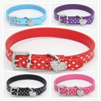 China Fashion Dog Collar and Leash Set PU Leather Custom Color 22g-48g Weight for sale