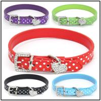 China Fashion Dog Collar and Leash Set PU Leather Custom Color 22g-48g Weight for sale