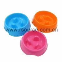 China BPA Free Melamine Slow Feed Dog Bowl 22cm Anti Skid Pet Feeder for sale