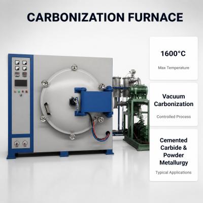 China 1800°C Ultra-High Temperature Medium Frequency Carbonization Furnace with PLC Automatic Control and Water Cooling System for sale