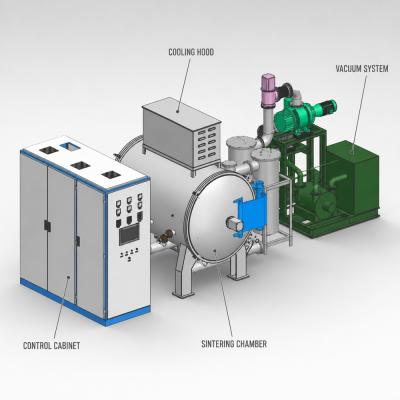 China 2400℃ Maximum Temperature Silicon Carbide Vacuum Sintering Furnace with PLC Control for Industrial Applications for sale