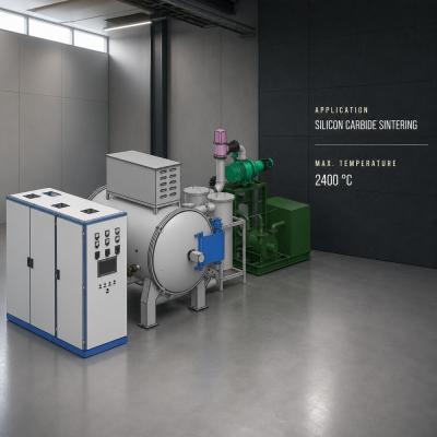 China 2400℃ Maximum Temperature Silicon Carbide Vacuum Sintering Furnace with PLC Control for Industrial Applications for sale