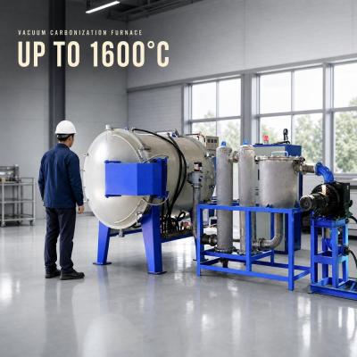 China Medium Frequency Carbonization Furnace with 1600°C Max Temperature, for sale