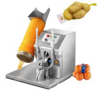 China Semi Automatic  Onion Mesh Bag Packing Machine  Fruit Net Bag Packing Machine 50/60Hz for sale