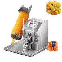 China 1800bags/H Fruit Net Bag Packing Machine Garlic Onions Mesh Bag Clipper Machine for sale
