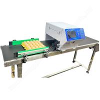 China Full Plate Spray100w Egg Coding Machine With Ink Cartridge 60kg Computer Control for sale