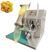 China Powder Particle Shape Sausage Clipping Potato Clipper Packer Net Mesh Bag Packing Semi Automatic Fruit Packaging Machine for sale