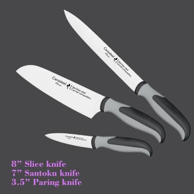 China 8”Carving Cerasteel Kitchen Knife Set Robust Design Cermet Alloy for sale