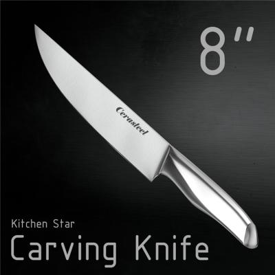 China Anti Rust Cerasteel Knife 8 Inch Carving Knife With Hollow Handle for sale