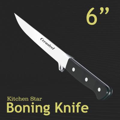 China Ergonomic Pakka Handle Cerasteel Knife 6'' Boning Knife for sale