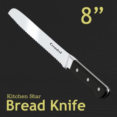 China ABS Handle Cerasteel Knife 8'' Bread Knife For Kitchen for sale
