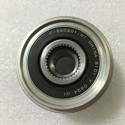 China OEM F-560201 Alternator Freewheel Pulley for Hyundai Kia 37300-2F000 535021610 for sale