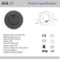 China Modern Simple Design Circular Led Wall Light 3W COB Aluminum Recess Mounted Wall Lamp For Home Villa Hotel Sconces Light for sale