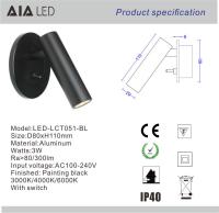 China Indoor recessed mounted bedroom bed wall lighting headboard wall light led reading bedside wall lamps for villas for sale