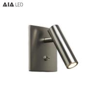 China Simple recessed mounted knob switch 3W led wall lamp bed wall reading light for bedroom decoration for sale