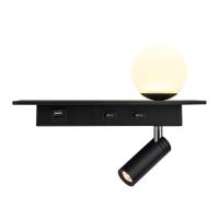 China USB led reading light 3W beadboard wall lighting led bed lamp headboard acrylic ball light bedside wall lamp background for sale