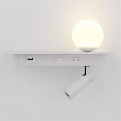 China USB led reading light 3W beadboard wall lighting led bed lamp headboard acrylic ball light bedside wall lamp background for sale