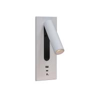 China Adjustable recessed flexible LED headboard reading lamp USB aluminum hotel villa bedside wall light bed wall lighting for sale