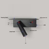 China Special for simple hotel engineering multifunctional bedside wall light USB charging LED reading wall light for sale