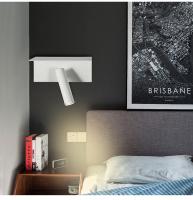 China Special for simple hotel engineering multifunctional bedside wall light USB charging LED reading wall light for sale