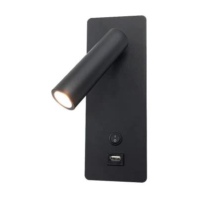 China Modern minimalist 5V USB adjustable bedside wall lamp hotel headboard reading lamp bed board reading light for sale