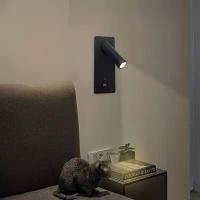 China Modern minimalist 5V USB adjustable bedside wall lamp hotel headboard reading lamp bed board reading light for sale