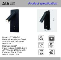 China Modern minimalist 5V USB adjustable bedside wall lamp hotel headboard reading lamp bed board reading light for sale
