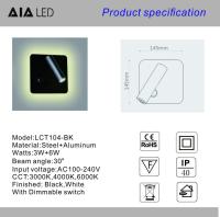 China LED Wall Lamp With Dimming Switch 3W Bedside wall lamp Bedroom Reading Wall Sconce Light For book room Hotel Apartment for sale