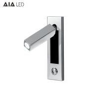 China Recessed mounted bedside reading light led reading wall light 3W rotate bedroom headboard wall light for hotel for sale