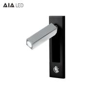 China Recessed mounted bedside reading light led reading wall light 3W rotate bedroom headboard wall light for hotel for sale