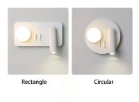 China Bedside reading wall lamp acrylic ball Nordic bedroom bed board light living Bedhead wall light for hotel for sale