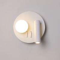 China Bedside reading wall lamp acrylic ball Nordic bedroom bed board light living Bedhead wall light for hotel for sale