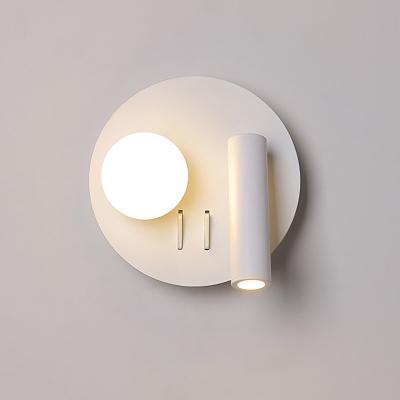 China Bedside reading wall lamp acrylic ball Nordic bedroom bed board light living Bedhead wall light for hotel for sale