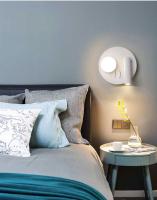 China Bedside reading wall lamp acrylic ball Nordic bedroom bed board light living Bedhead wall light for hotel for sale