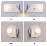 China Bedside reading wall lamp acrylic ball Nordic bedroom bed board light living Bedhead wall light for hotel for sale