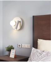 China Bedside reading wall lamp acrylic ball Nordic bedroom bed board light living Bedhead wall light for hotel for sale