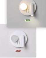 China Bedside reading wall lamp acrylic ball Nordic bedroom bed board light living Bedhead wall light for hotel for sale