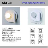 China Bedside reading wall lamp acrylic ball Nordic bedroom bed board light living Bedhead wall light for hotel for sale