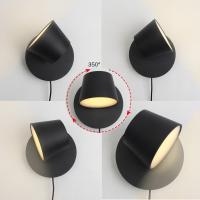 China Interior headboard Reading Wall lamp Rotating Wall Lamps USB plug dimmable Color temperature wall Light for sale