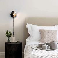 China Interior headboard Reading Wall lamp Rotating Wall Lamps USB plug dimmable Color temperature wall Light for sale