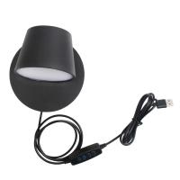 China Interior headboard Reading Wall lamp Rotating Wall Lamps USB plug dimmable Color temperature wall Light for sale