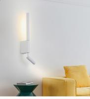 China 350 Modern Adjustable Swing Arm Wall Lamp Black White Light for Bedroom Bedside House Reading Living Room Home Hallway for sale