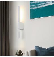 China 350 Modern Adjustable Swing Arm Wall Lamp Black White Light for Bedroom Bedside House Reading Living Room Home Hallway for sale