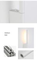 China 350 Modern Adjustable Swing Arm Wall Lamp Black White Light for Bedroom Bedside House Reading Living Room Home Hallway for sale