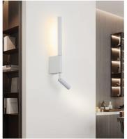 China 350 Modern Adjustable Swing Arm Wall Lamp Black White Light for Bedroom Bedside House Reading Living Room Home Hallway for sale
