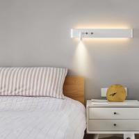 China linetype bedside wall lamp linear bedroom background wall lamp Nordic apartment hotel room headboard reading light for sale