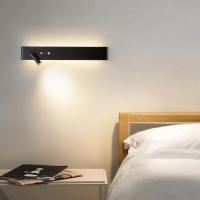China linetype bedside wall lamp linear bedroom background wall lamp Nordic apartment hotel room headboard reading light for sale