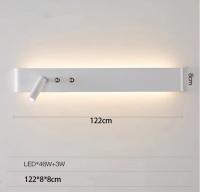 China linetype bedside wall lamp linear bedroom background wall lamp Nordic apartment hotel room headboard reading light for sale